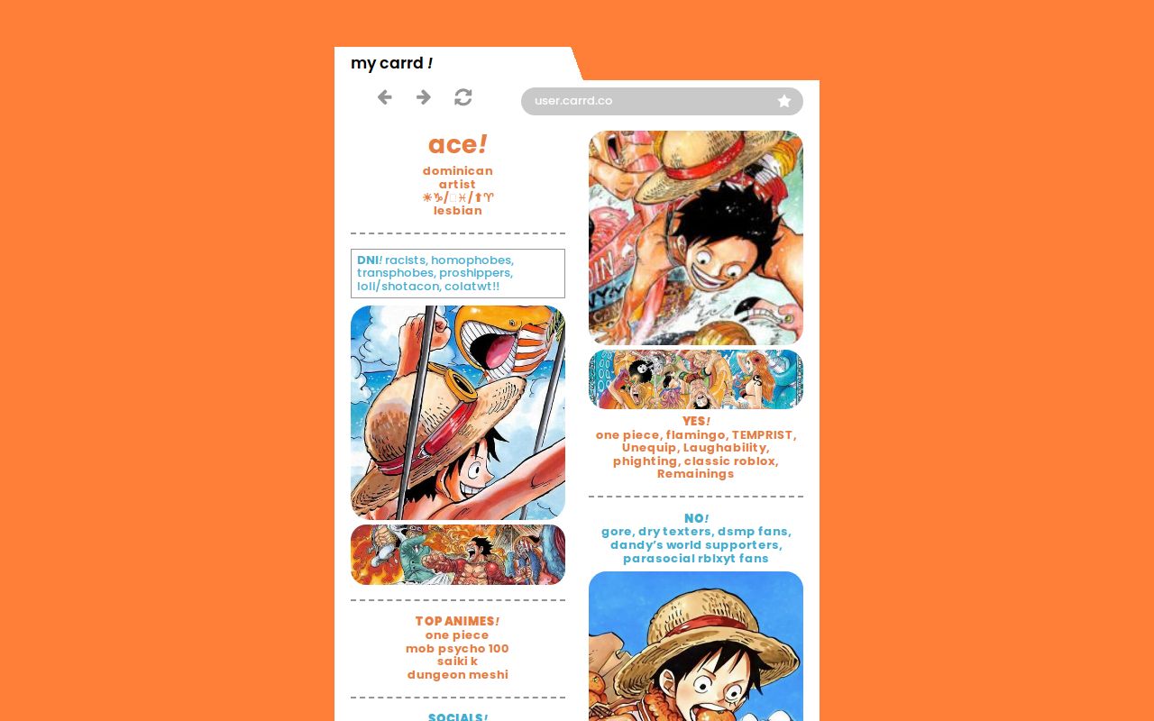 ace's (new and improved) carrd!